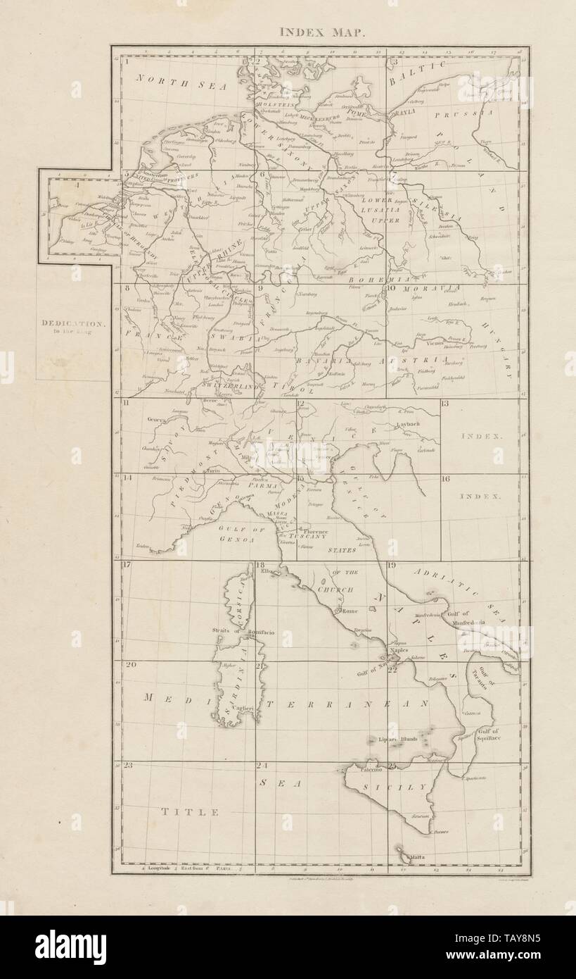 Map of europe 1800 hi-res stock photography and images - Alamy