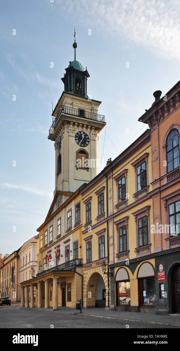 Town hall at the cieszyn market square hi-res stock photography and ...