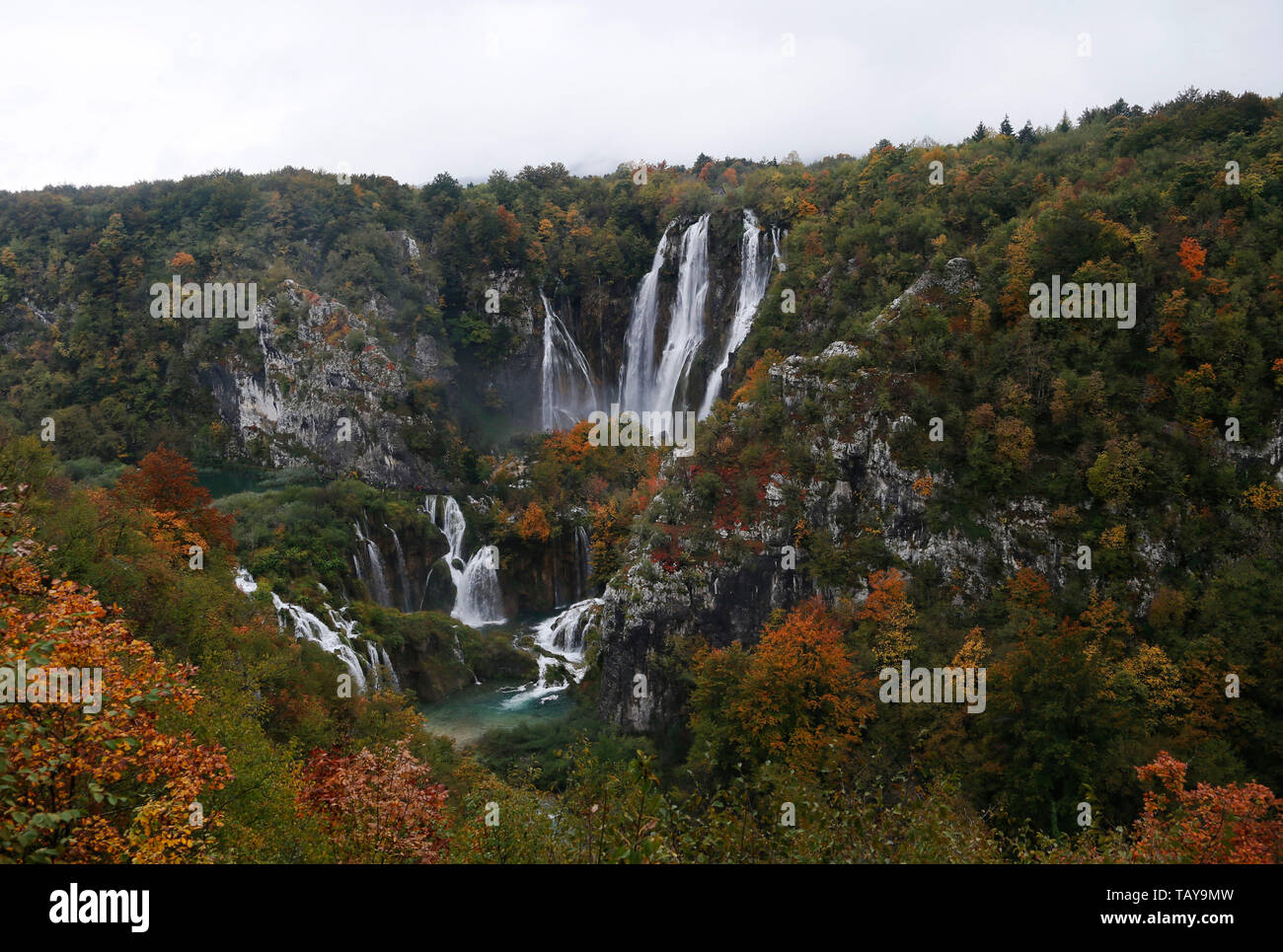 Plitvice Lakes, National Park in Croatia, Europe - Waterfall Veliki ...
