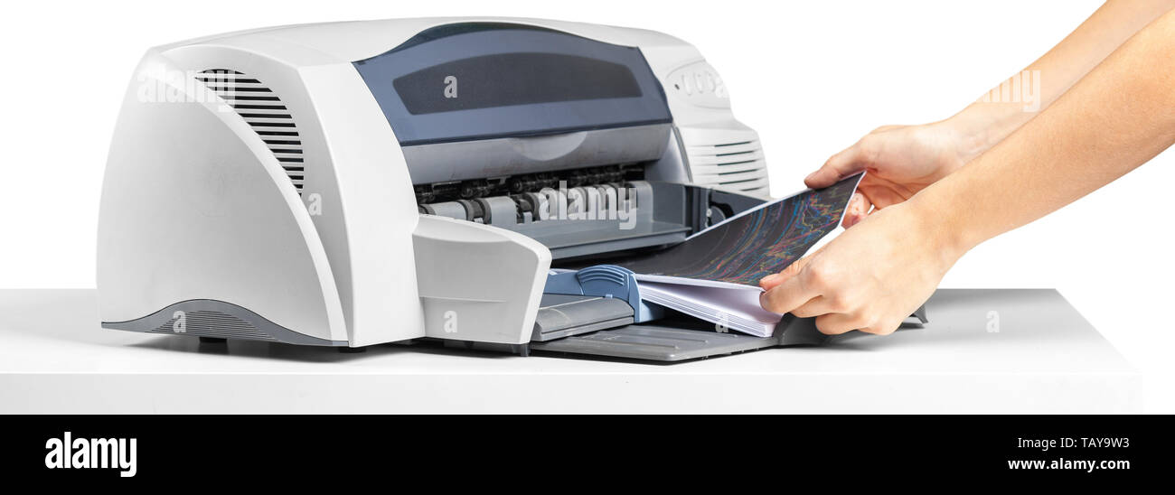 office desktop printer Stock Photo - Alamy