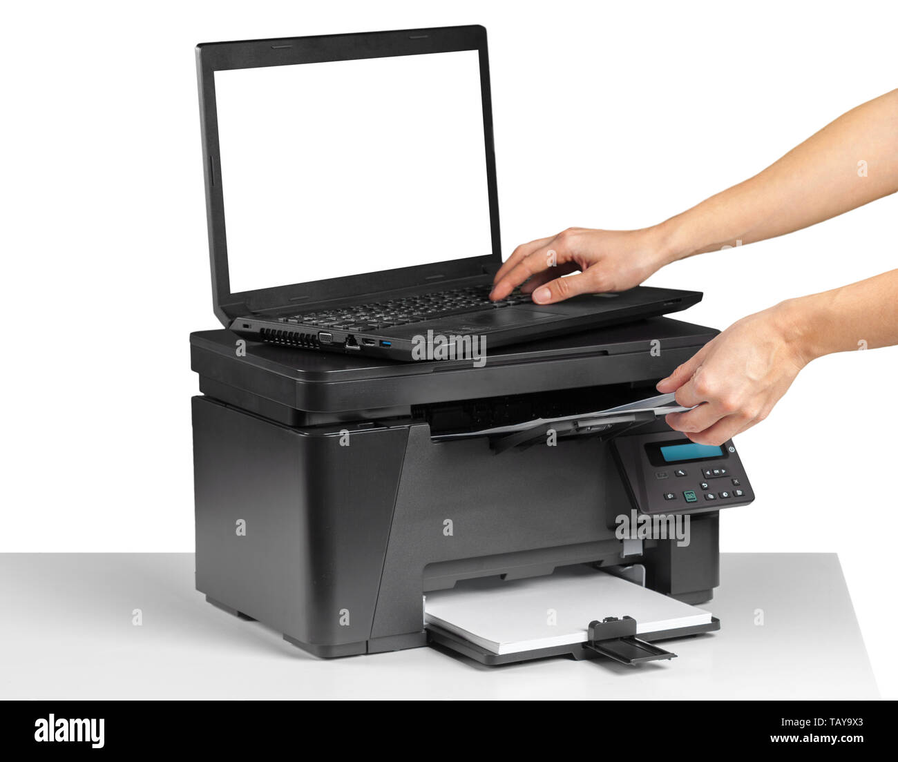 office desktop printer Stock Photo - Alamy