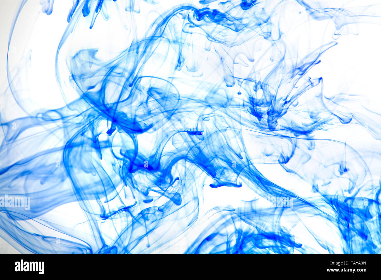 abstract blue ink background in water Stock Photo - Alamy