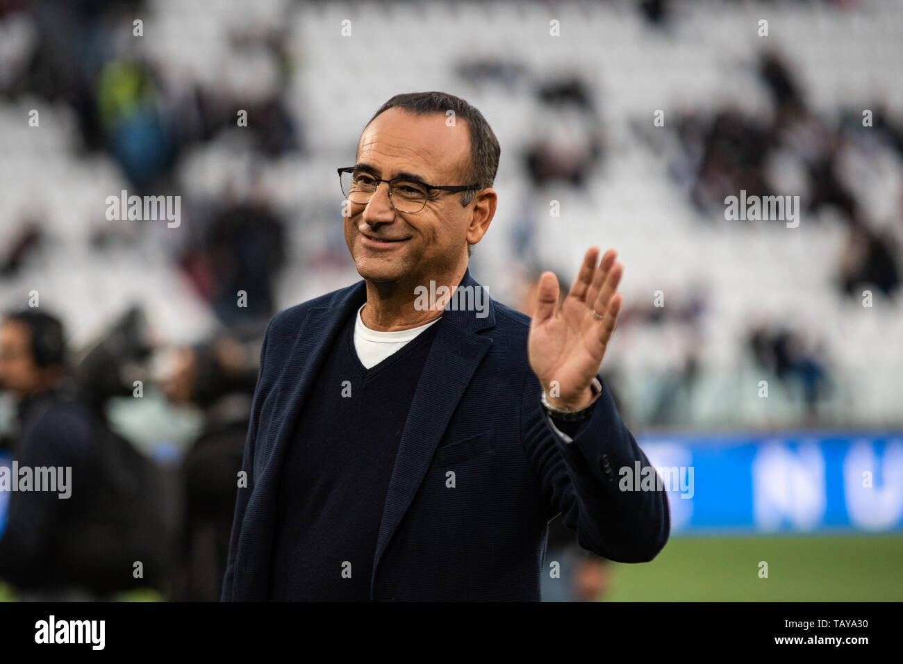 Carlo Conti during the La Partita del cuore: Campioni della ricerca vs ...