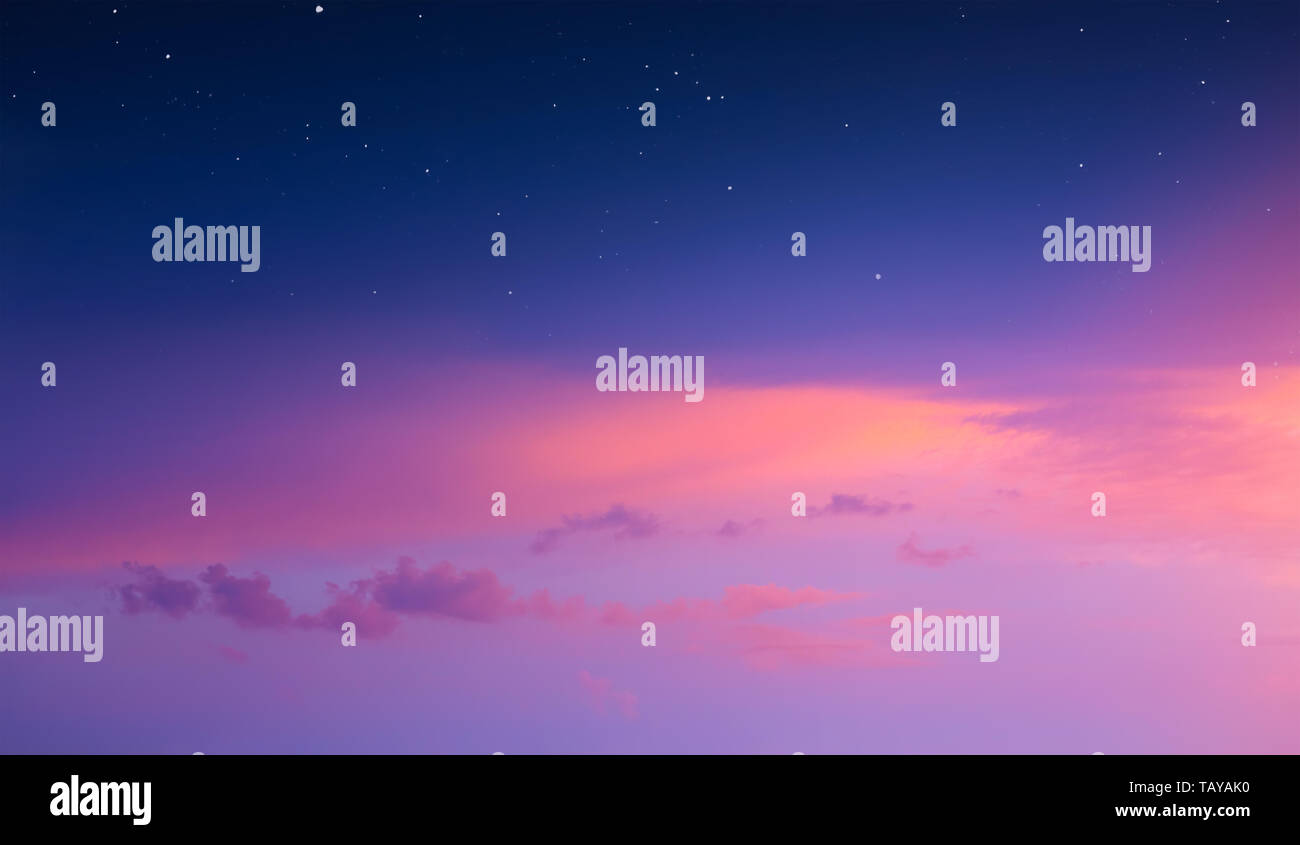 magical pink sunrise sky background Stock Photo - Alamy
