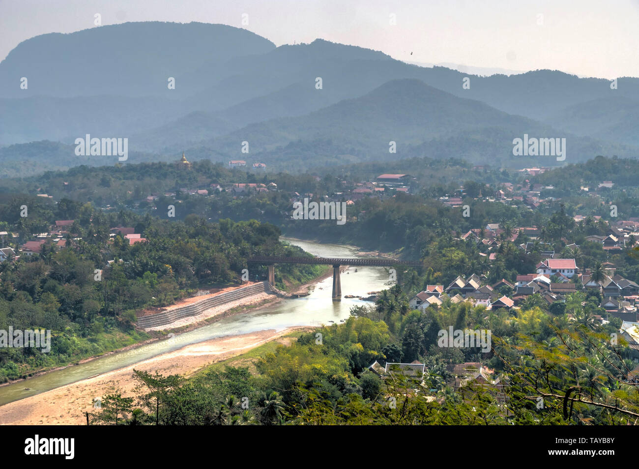 View over Luang Prabang from above, Laos Stock Photo - Alamy