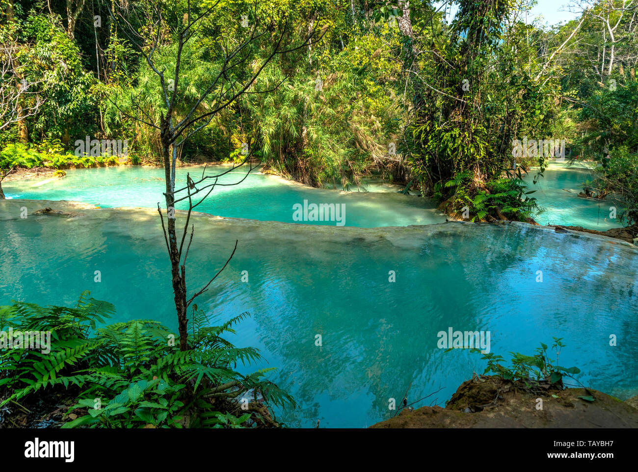 Majestic kuang si waterfall hi-res stock photography and images - Alamy