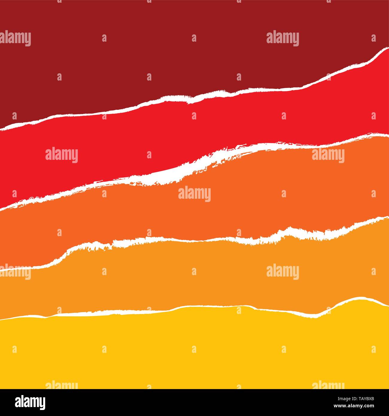 Vector illustration. Ripped paper with grunge borders. Plain Stock ...