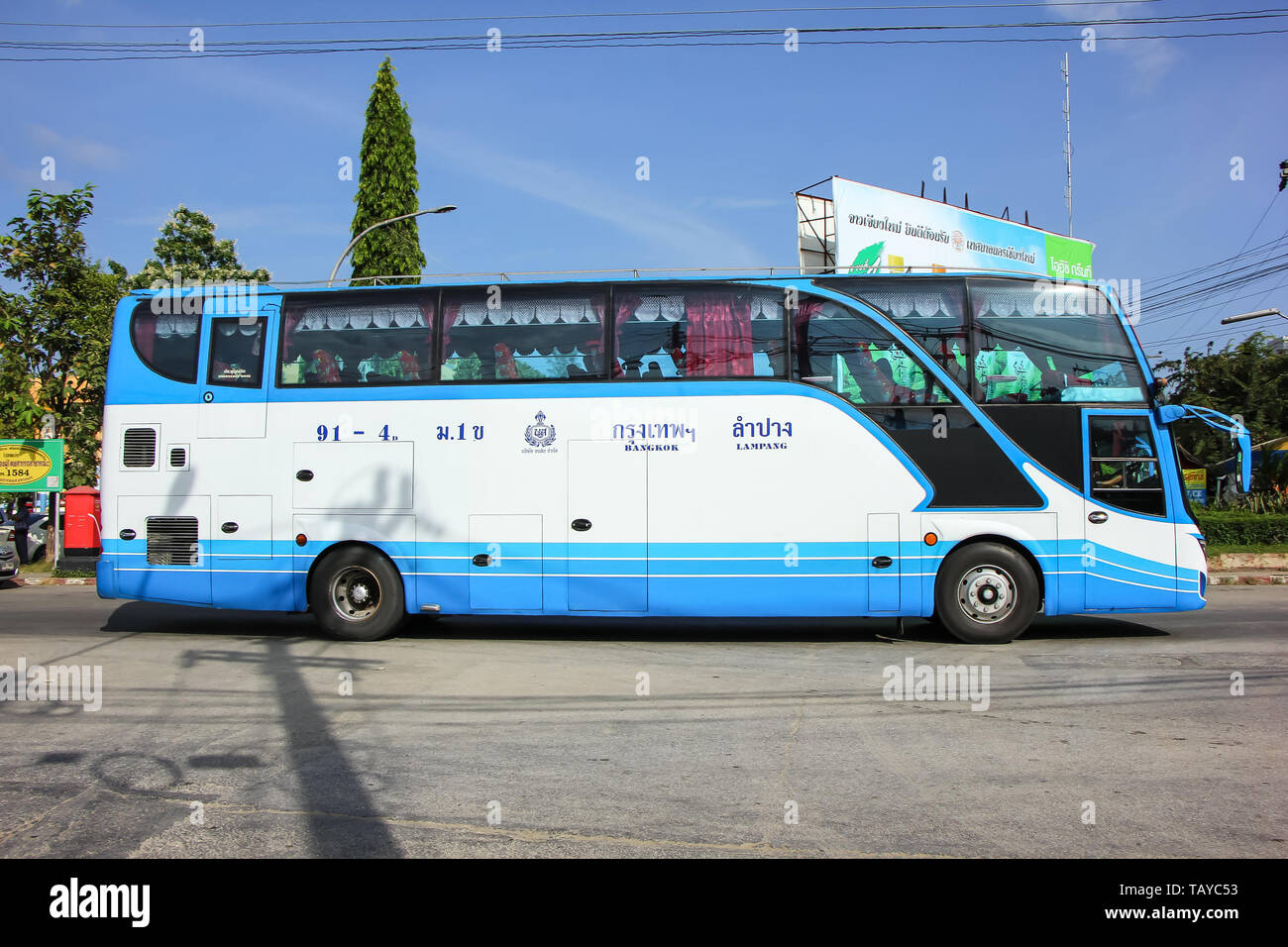 Chiangmai, Thailand - November 4 2012: Bus of Budsarakham tour bus ...