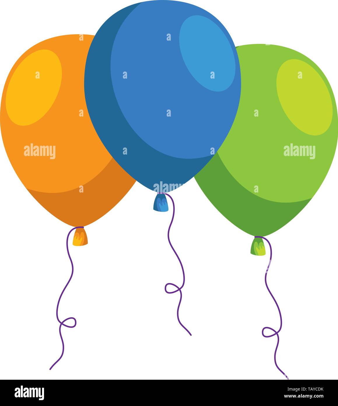 Balloons Helium Floating Icon Vector Illustration Stock Vector Image