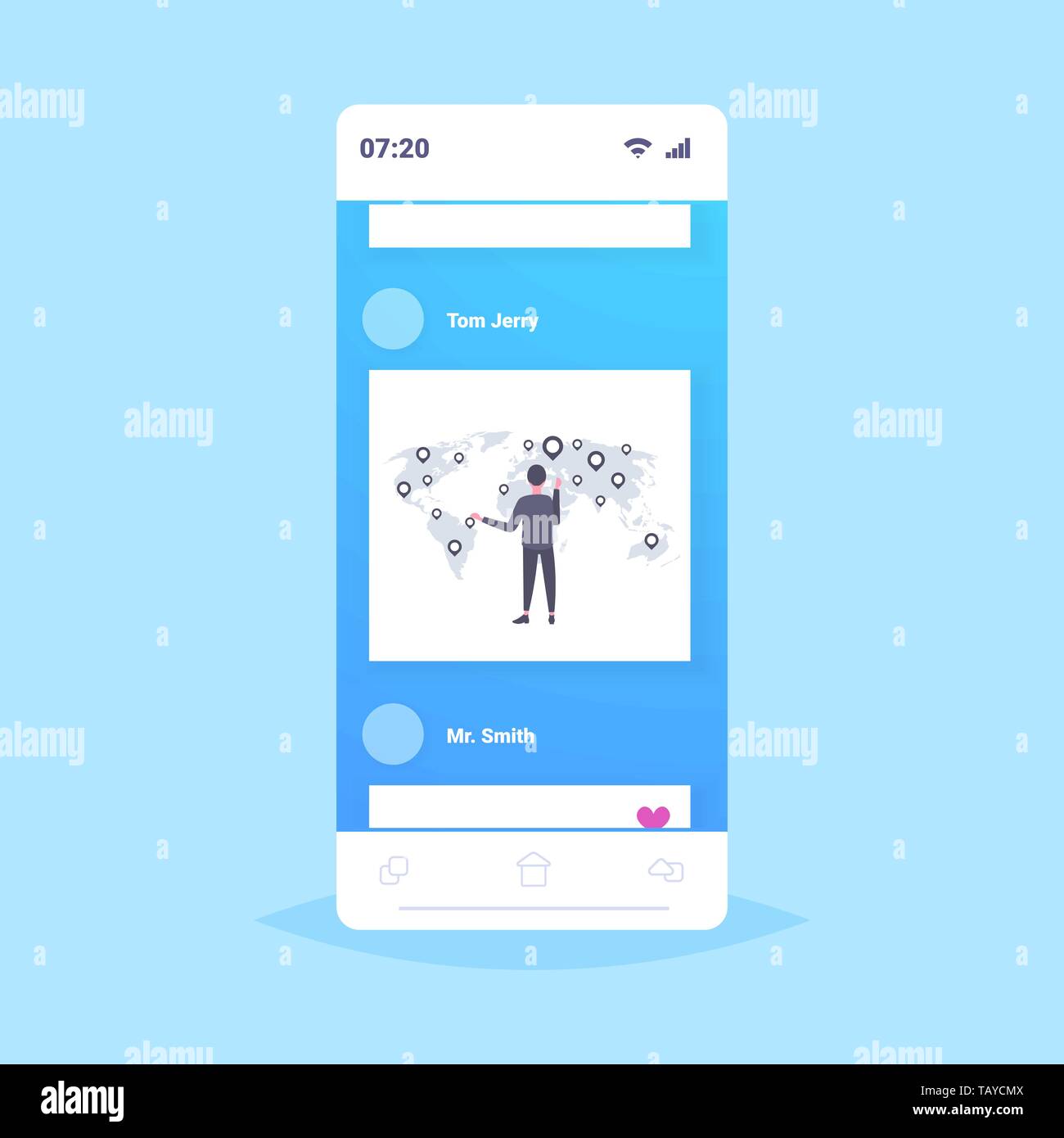 businessman pointing world man rear view business man choosing ...