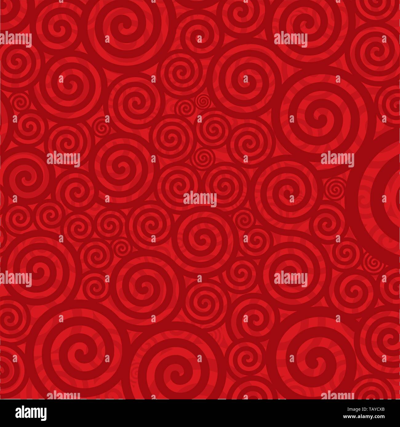 Vector illustration. Swirl texture in red over background. Squared ...