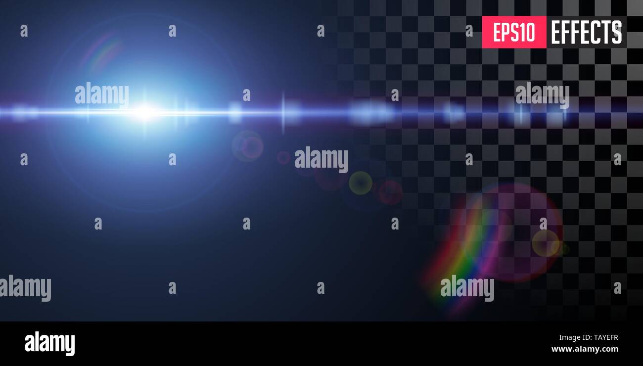 Vector Transparent Sci-Fi Blue Star Special Lens Flare Light Effect ...