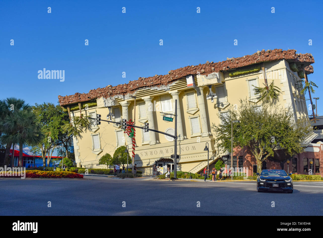 Orlando, Florida. January 19 , 2019 Upside amazing building Wonderworks ...