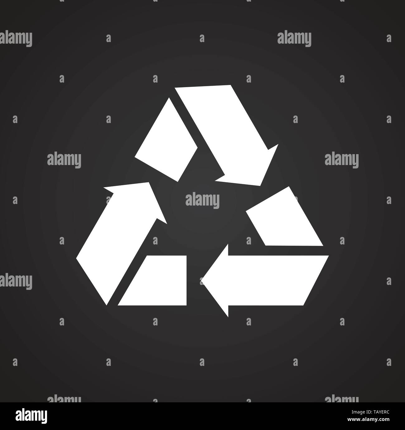 Recycling icon on background for graphic and web design. Simple vector ...