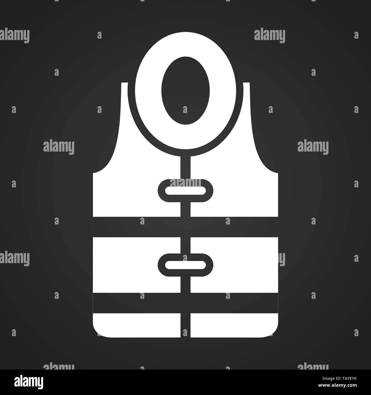 Life vest icons set on background for graphic and web design. Simple ...