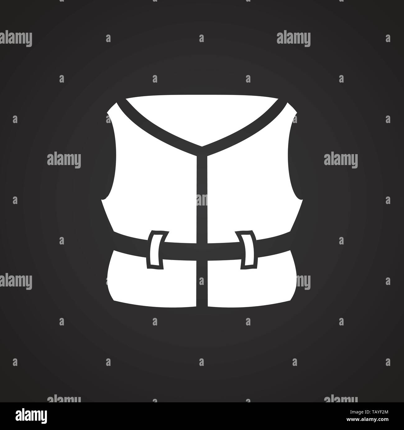 Life vest icons set on background for graphic and web design. Simple ...