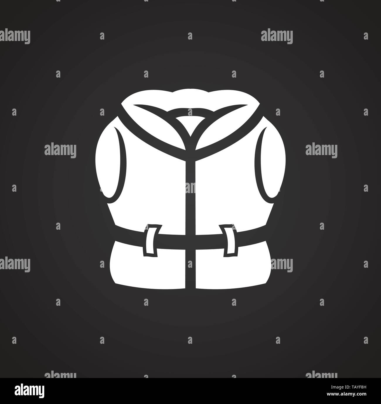 Life vest icons set on background for graphic and web design. Simple ...