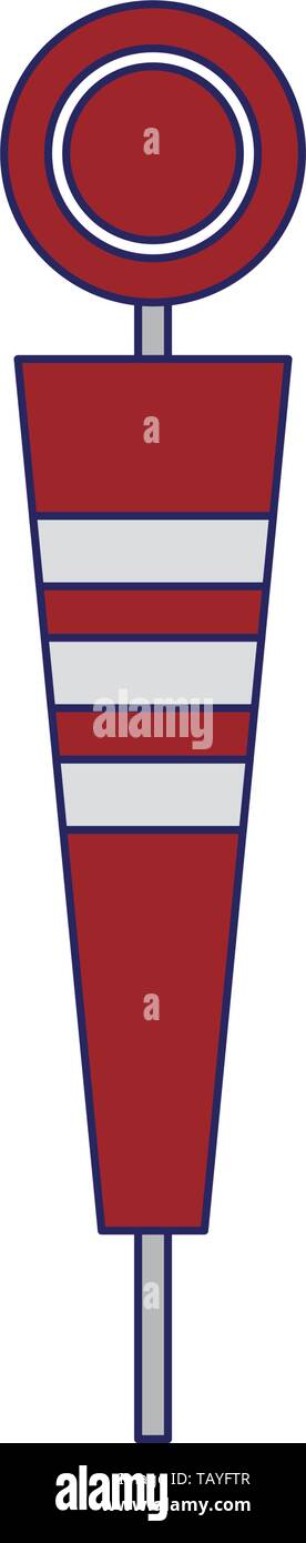 American football pitch marker isolated blue lines Stock Vector Image ...