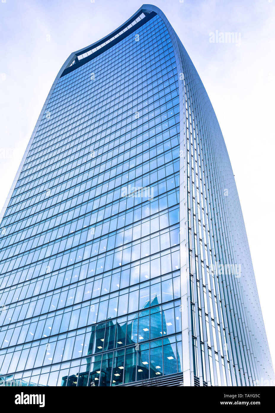 The 20 Fenchurch Street Walkie Talkie Building with Bright Blue Windows ...