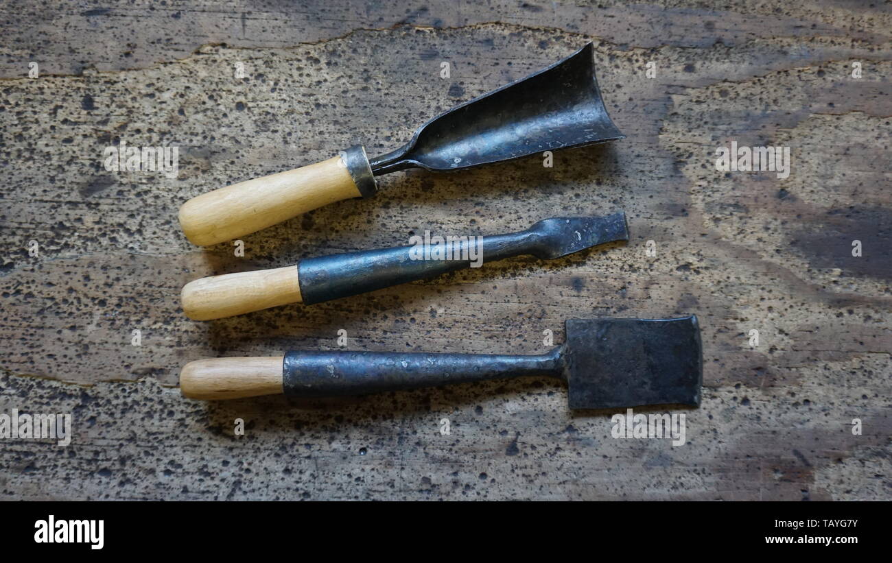 Medieval craftsmen tools hi-res stock photography and images - Alamy
