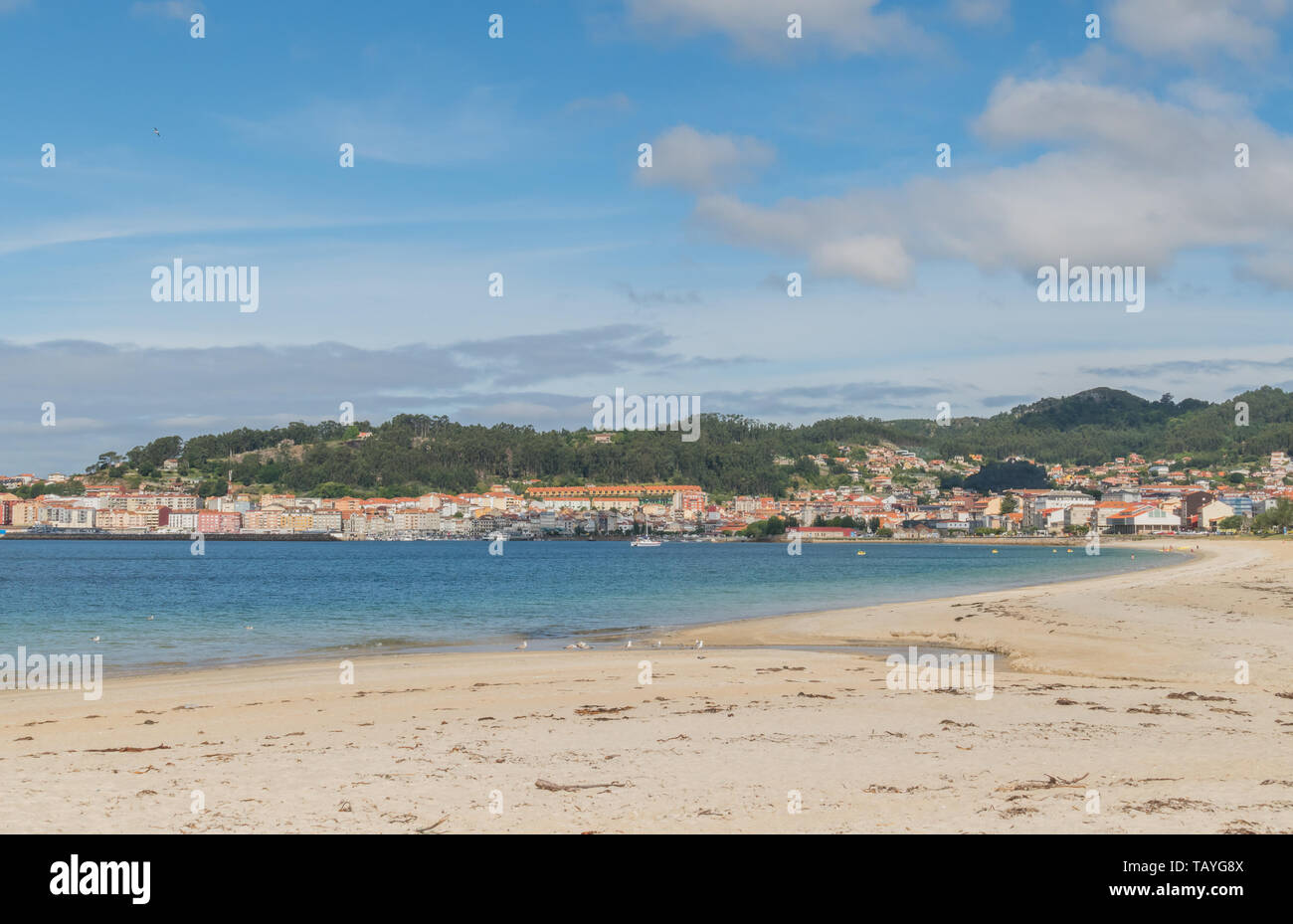 landscape of Cangas del Morrazo in Spain taken in Rodeira beach Stock ...
