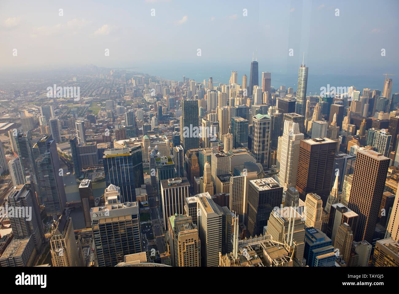 Elevated view of Chicago seen from Skydeck, Chicago, Illinois, United ...
