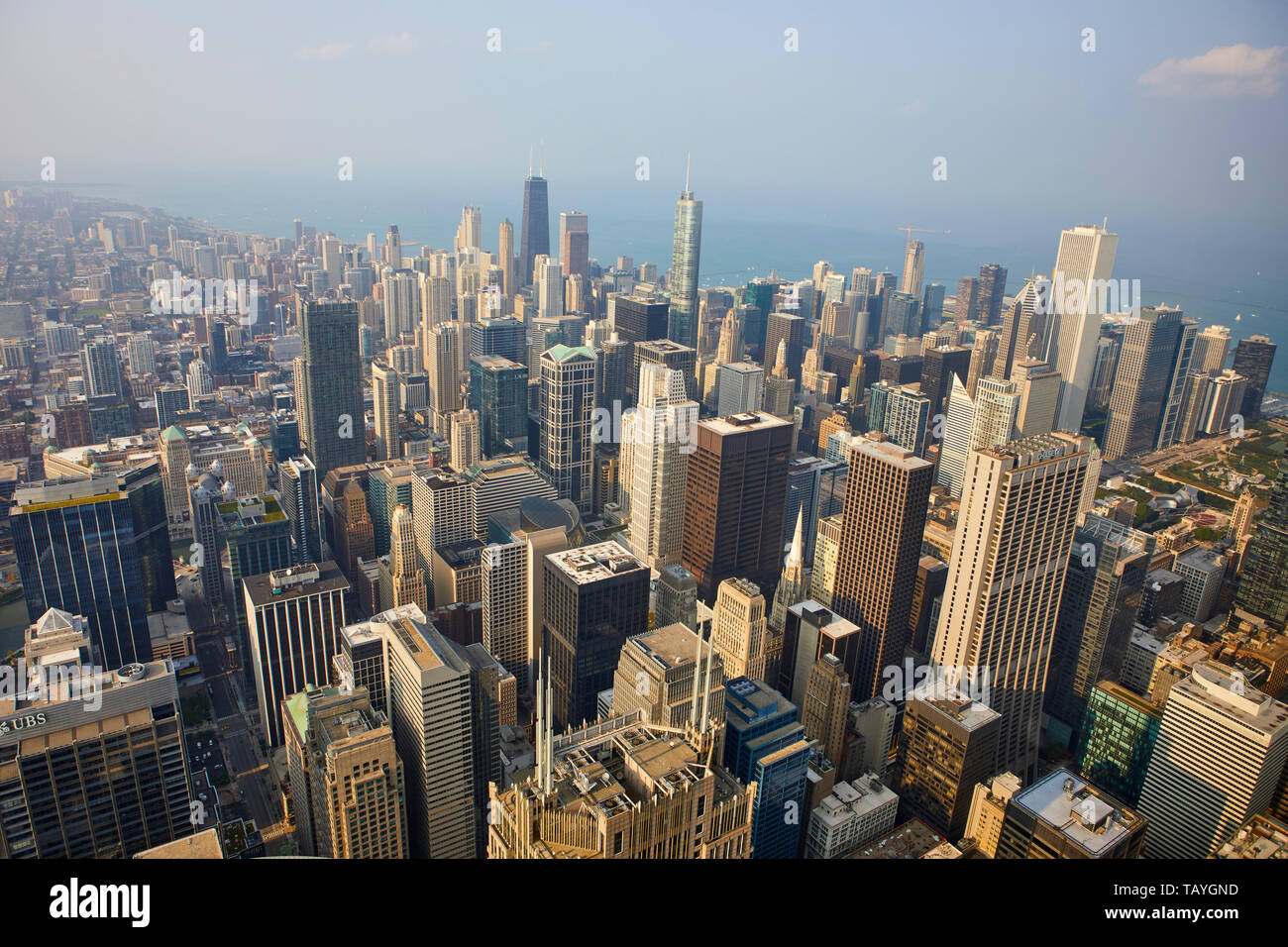 Elevated view of Chicago seen from Skydeck, Chicago, Illinois, United ...