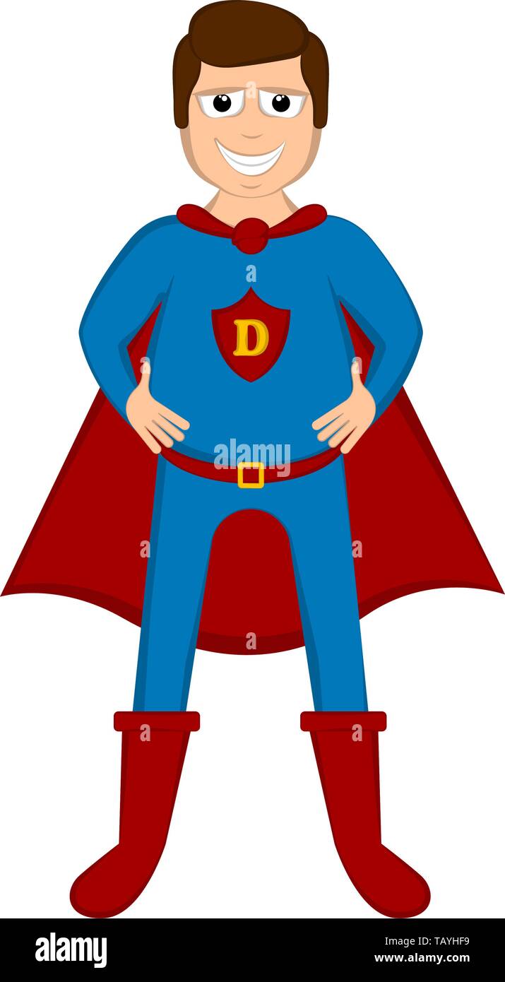 Isolated super dad with a hero costume - Vector Stock Vector Image ...