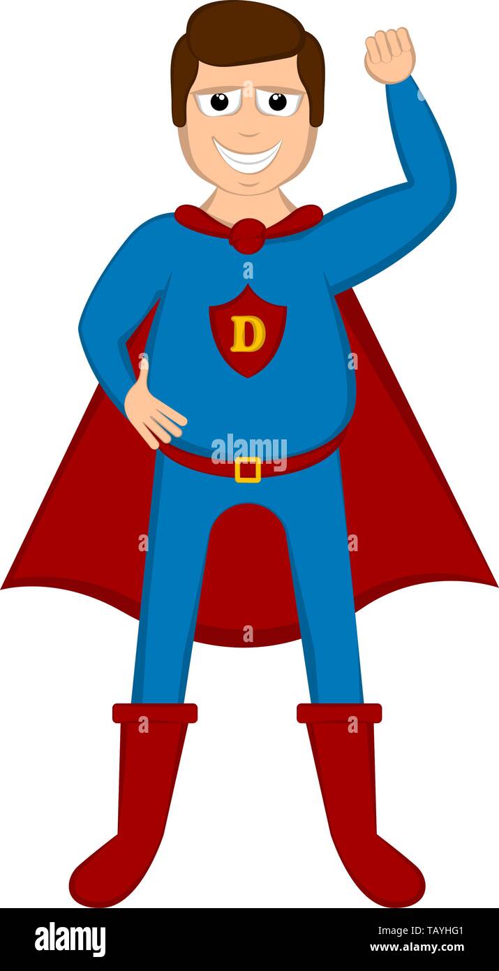Isolated super dad with a hero costume - Vector Stock Vector Image ...