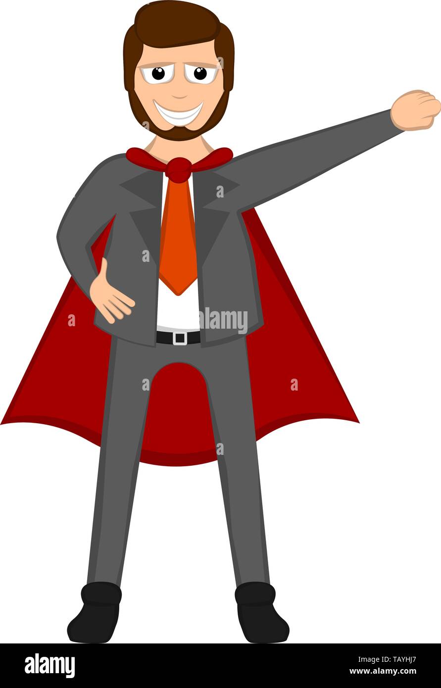 Isolated super dad with a hero costume - Vector Stock Vector Image ...