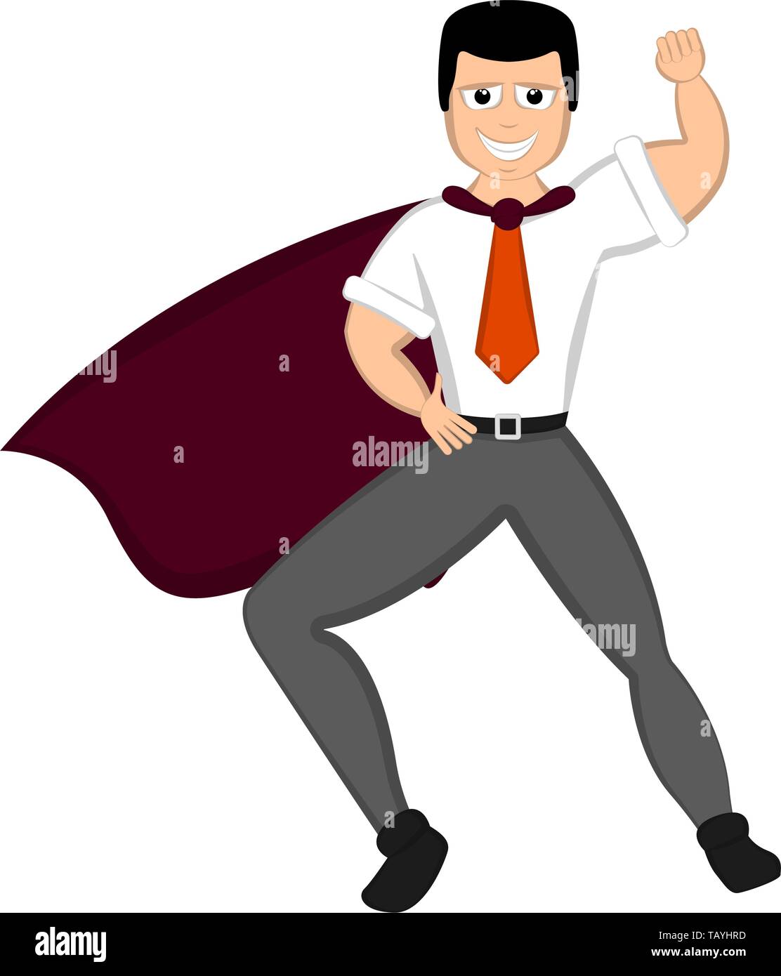 Isolated super dad with a hero costume - Vector Stock Vector Image ...