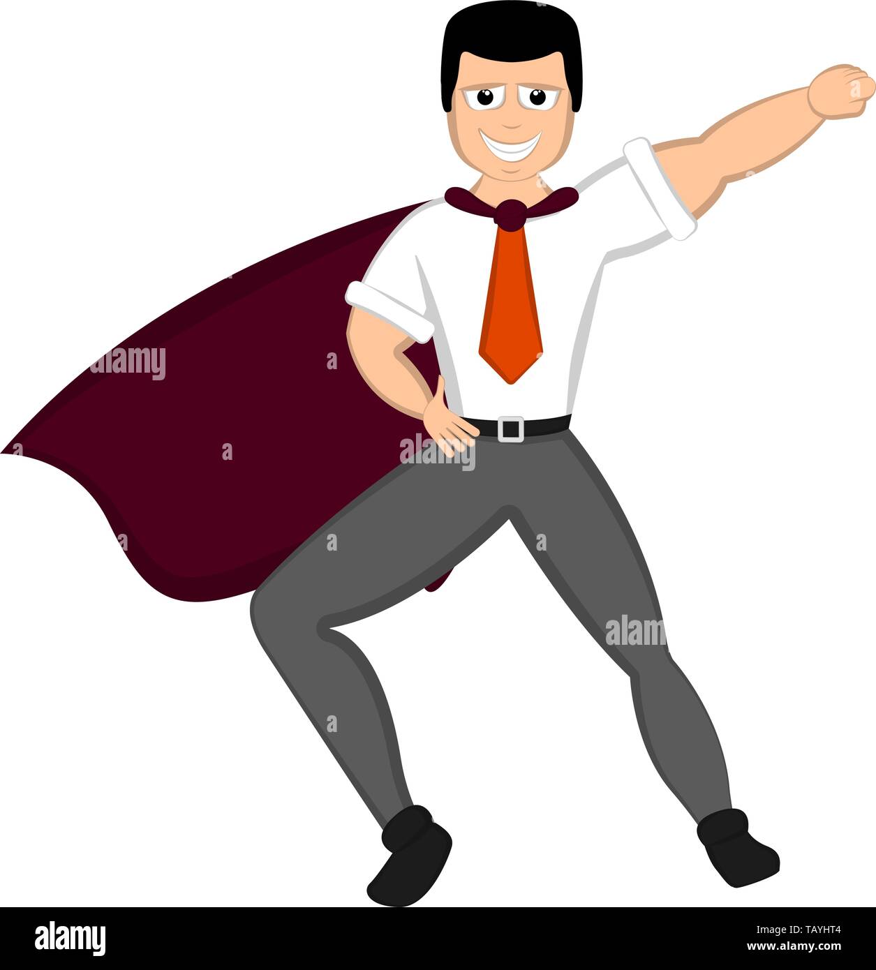 Isolated super dad with a hero costume - Vector Stock Vector Image ...