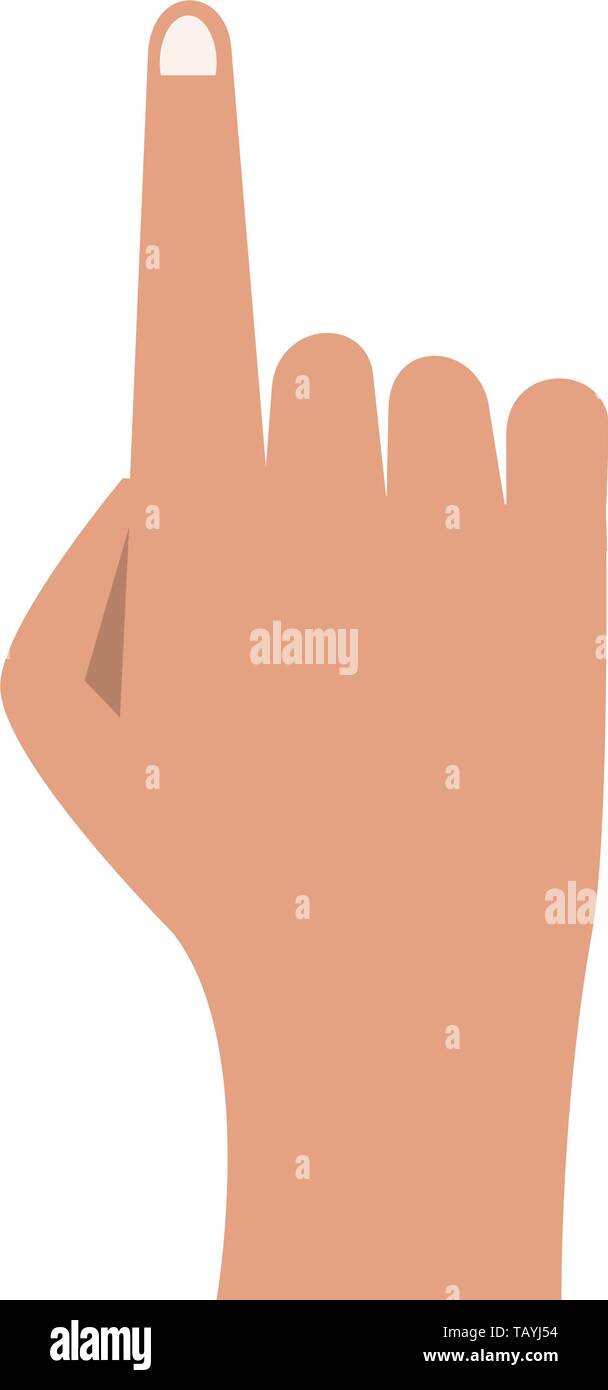 Hand with finger up cartoon isolated Stock Vector Image & Art - Alamy