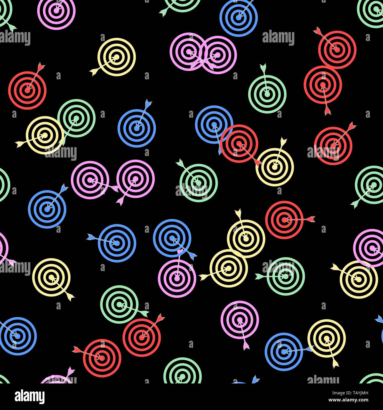 Color random seamless pattern Target aim icon, cross aim sign eps10 ...