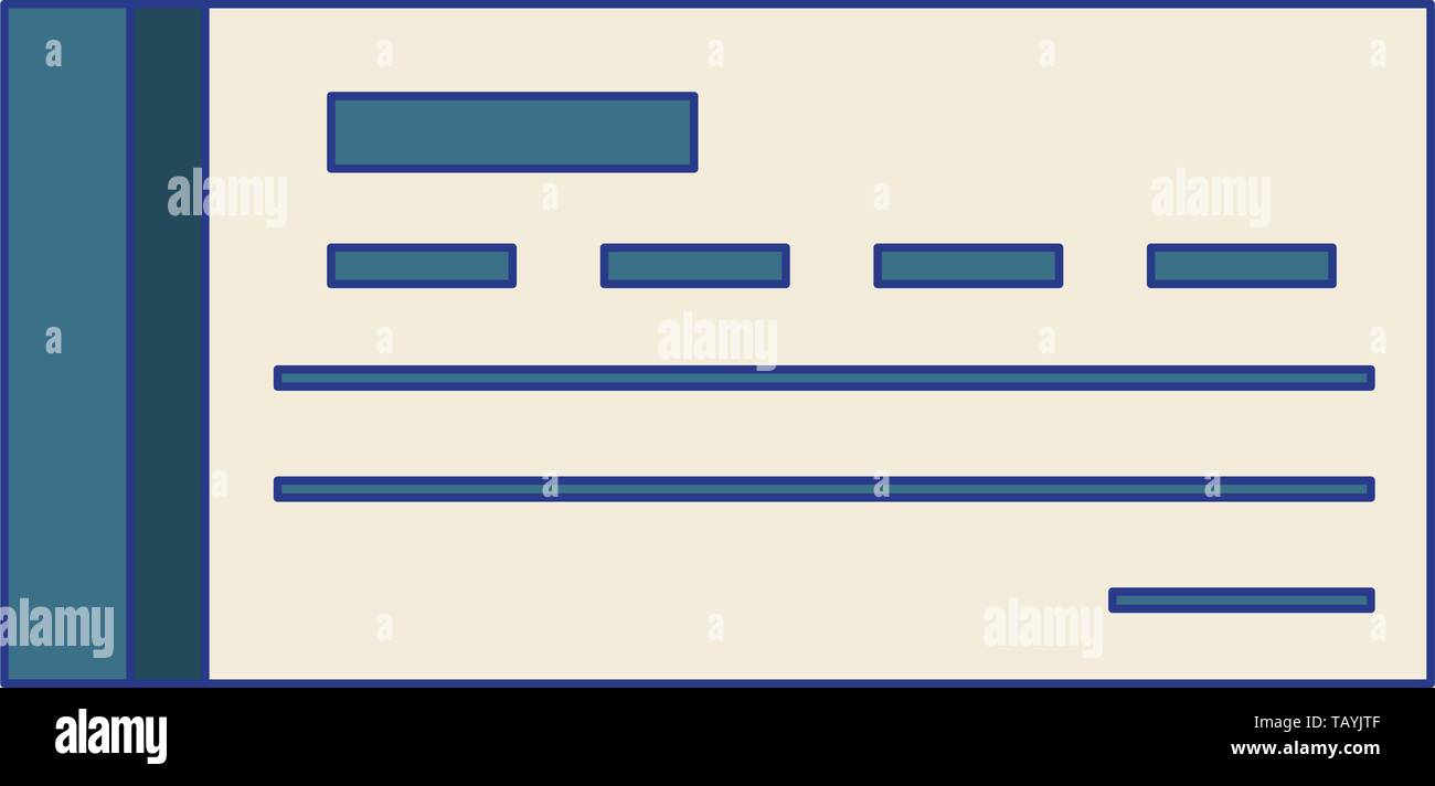 Bank check symbol isolated blue lines Stock Vector Image & Art - Alamy