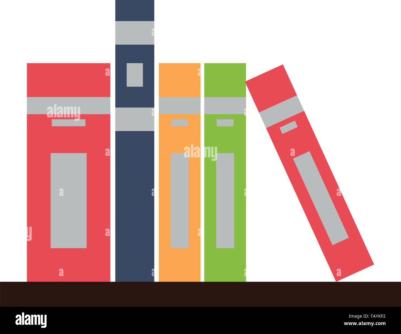 Book on shelf cartoon isolated Stock Vector Image & Art - Alamy