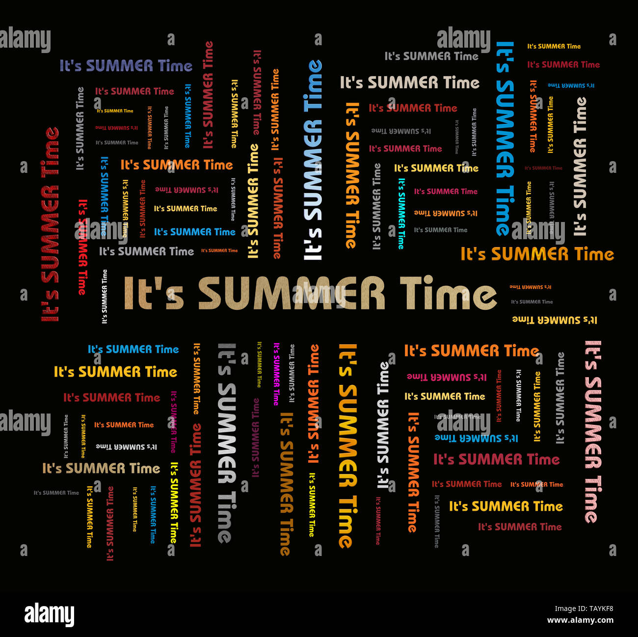 It's SUMMER Time Word Cloud Text Stock Photo - Alamy