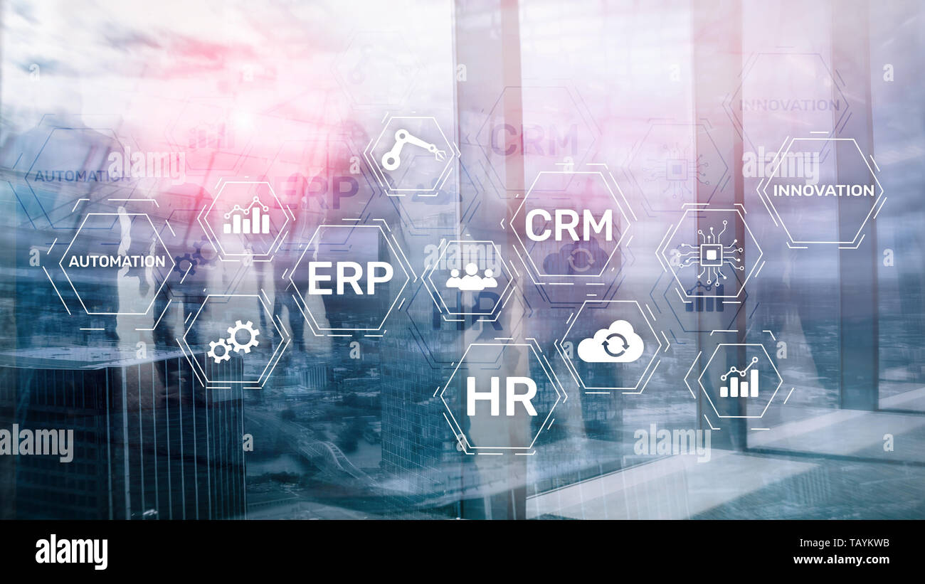 ERP, Business innovation concept on blurred background Stock Photo - Alamy