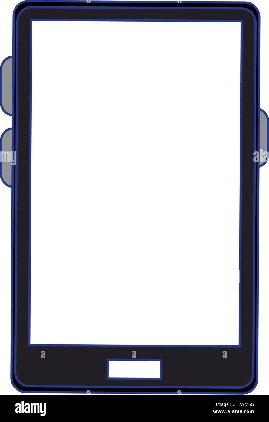 Smartphone mobile technology symbol blue lines Stock Vector Image & Art ...