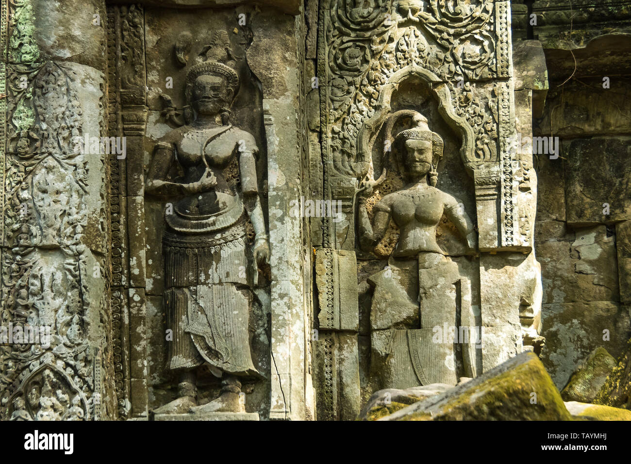 Ruins of ancient Beng Mealea Temple over jungle, Cambodia. Beng Mealea ...