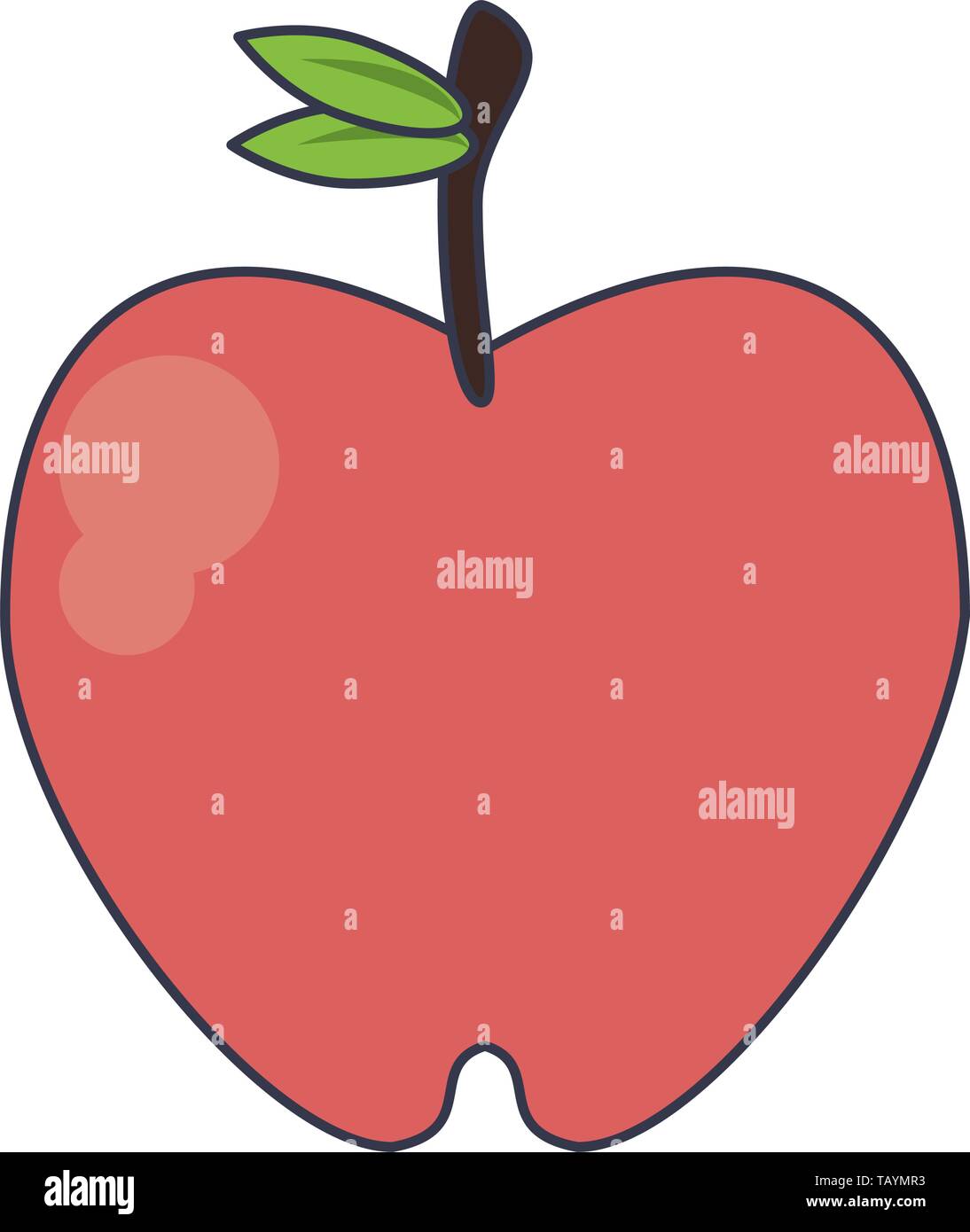 Apple fruit food cartoon isolated Stock Vector Image & Art - Alamy