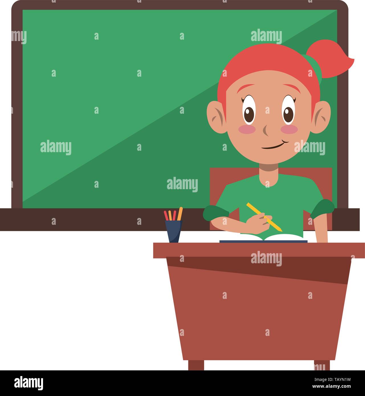 Classroom seated Stock Vector Images - Alamy