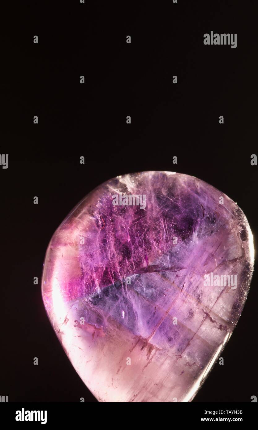Small Polished Amethyst Gemstone from South Africa. Macro Photo ...