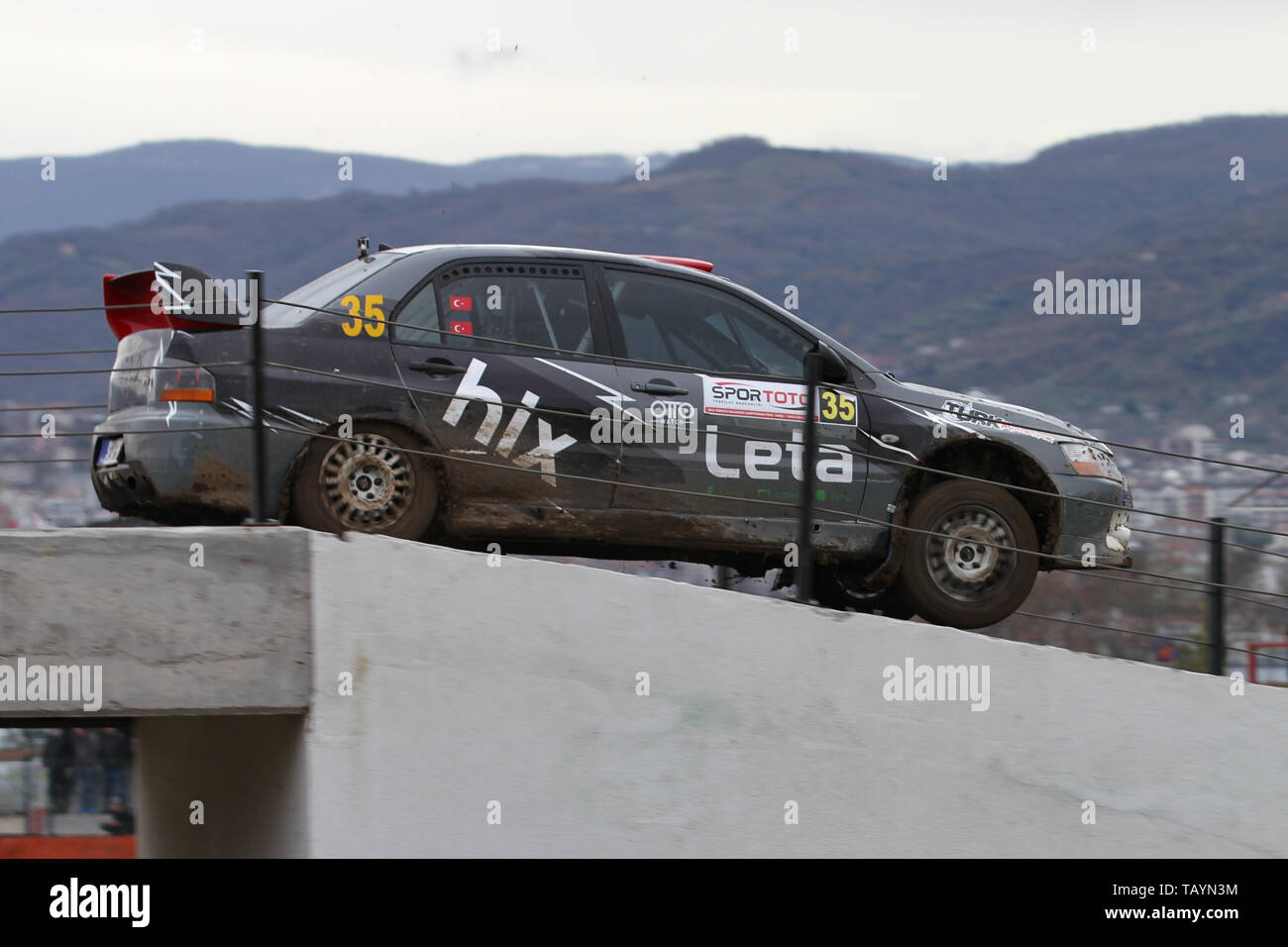 ISTANBUL, TURKEY - DECEMBER 16, 2018: Ugur Soylu drives Mitsubishi ...