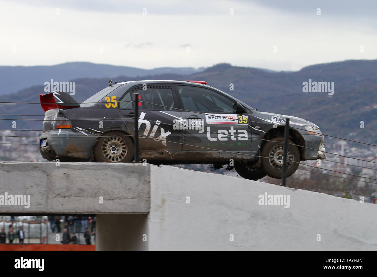 ISTANBUL, TURKEY - DECEMBER 16, 2018: Ugur Soylu drives Mitsubishi ...