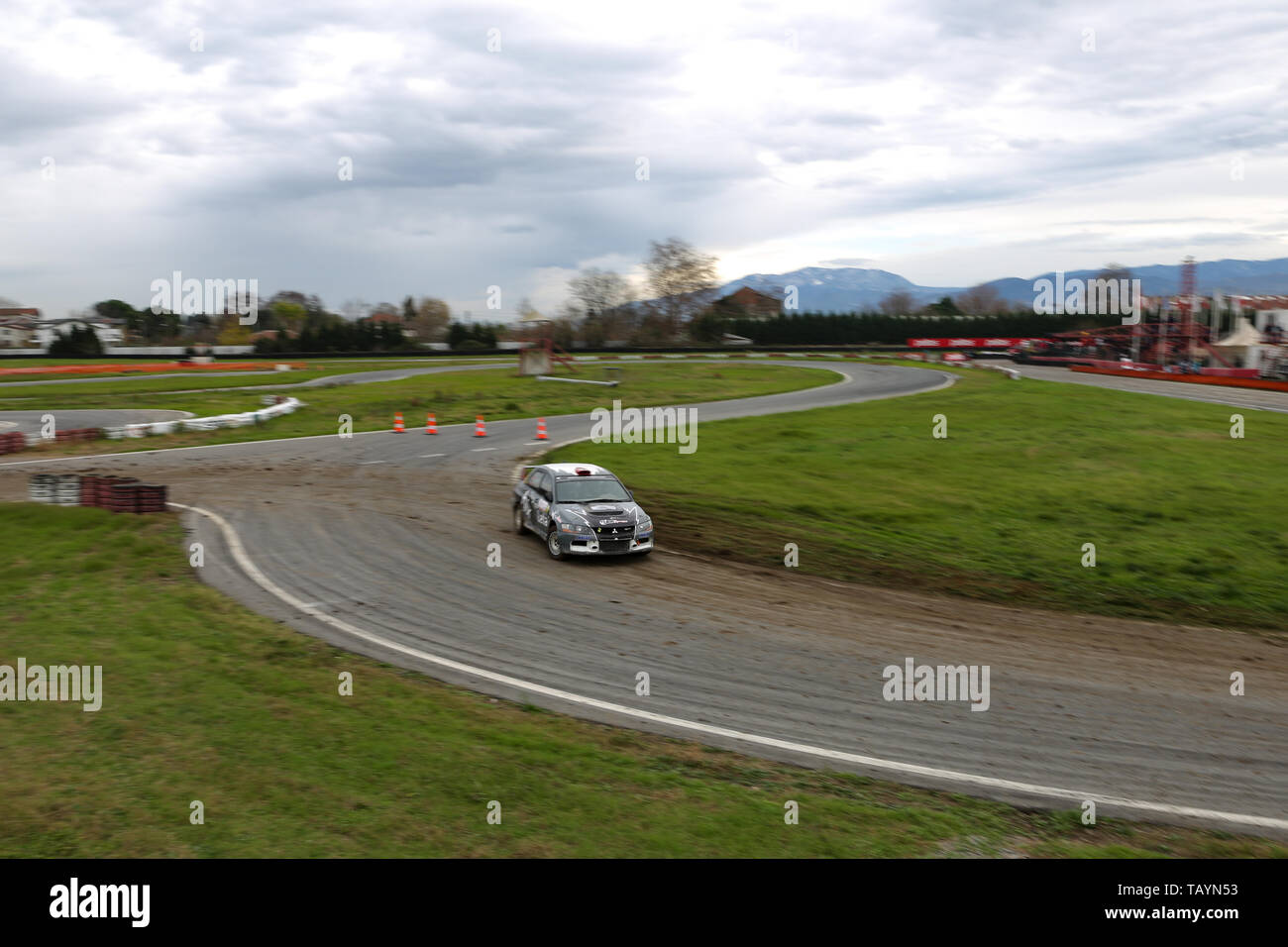 ISTANBUL, TURKEY - DECEMBER 16, 2018: Ugur Soylu drives Mitsubishi ...