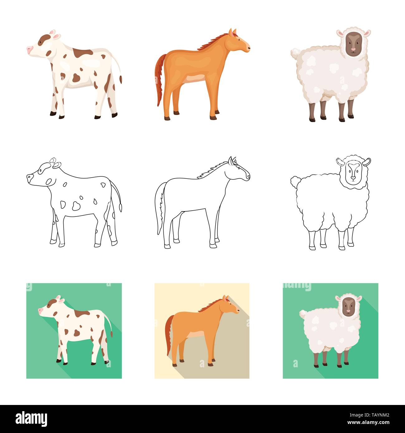 Vector design of breeding and kitchen symbol. Collection of breeding ...