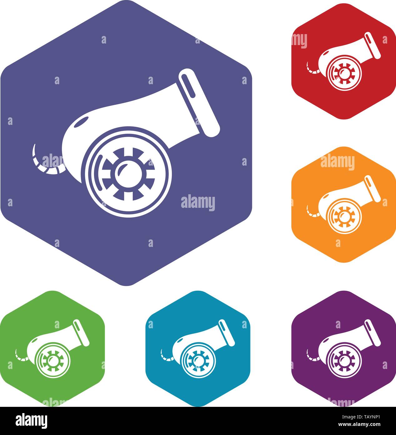 Anti-aircraft gun icons vector hexahedron Stock Vector Image & Art - Alamy