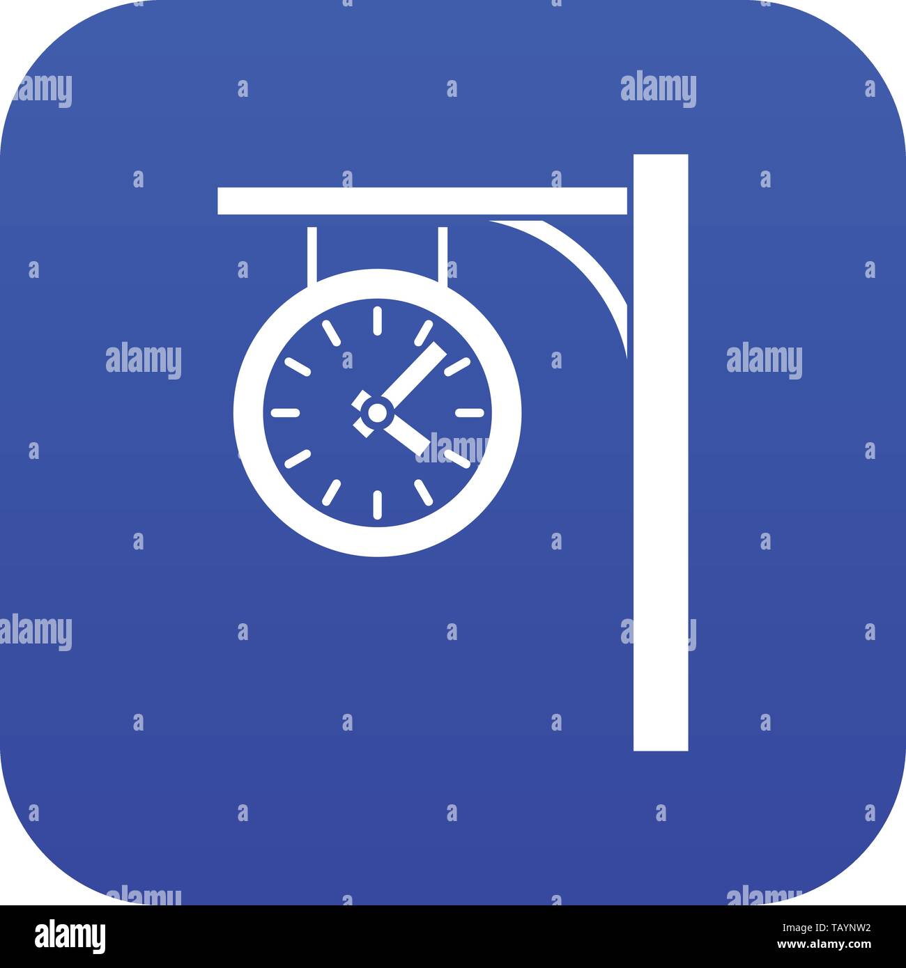 Station clock icon digital blue Stock Vector Image & Art - Alamy