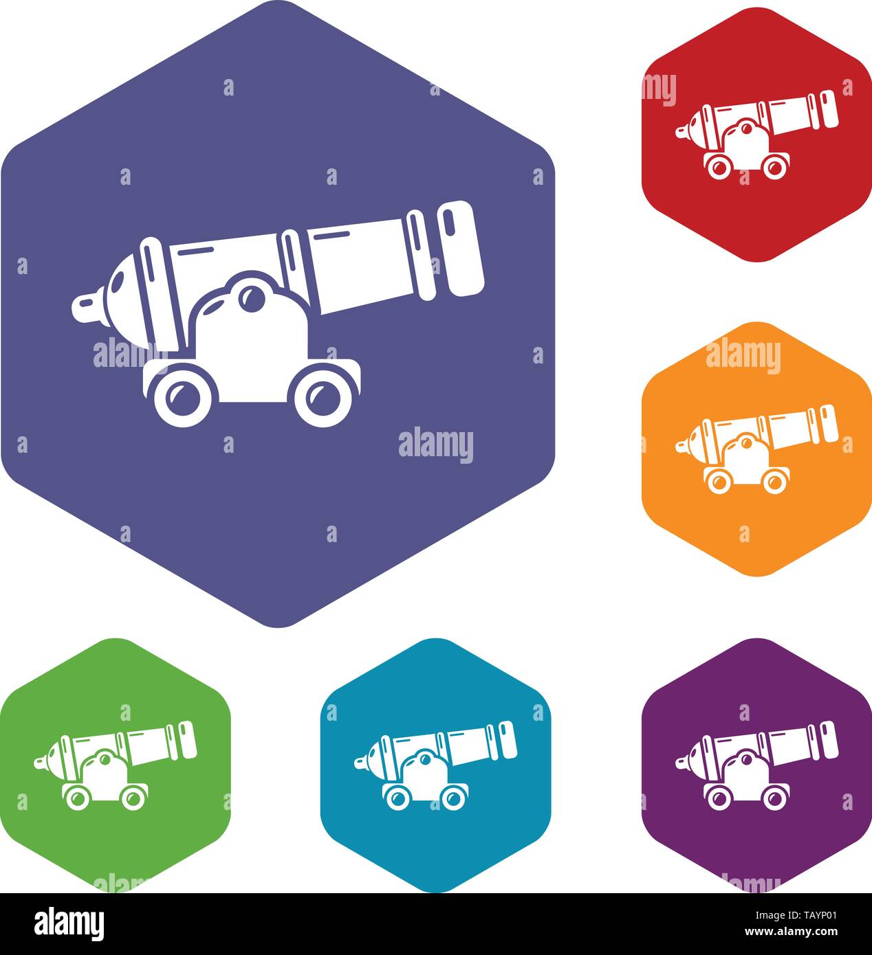 Shooting gun icons vector hexahedron Stock Vector Image & Art - Alamy